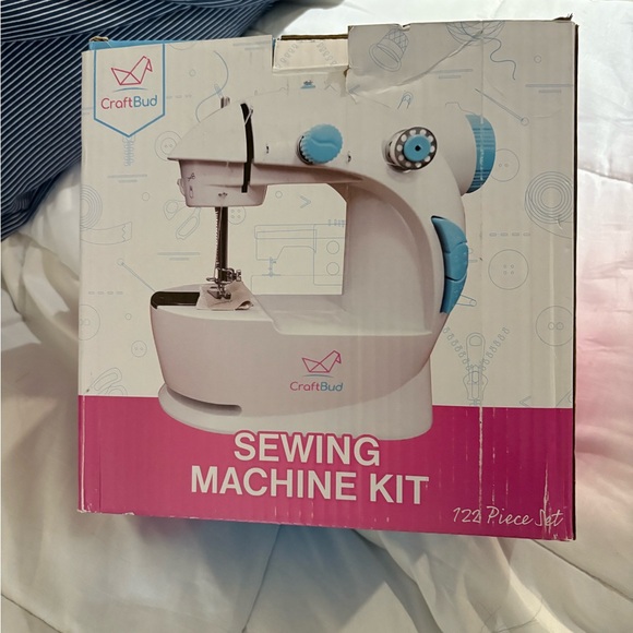 craft bud | Other | Craft White And Blue Sewing Machine Kit | Poshmark